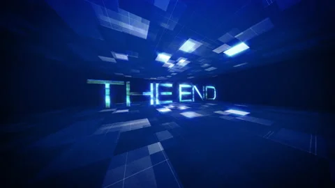 The End Text Science technology cinemati... | Stock Video | Pond5