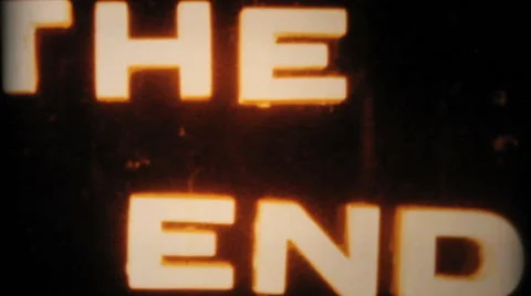 The End Title Sequence-1962 Vintage 8mm ... | Stock Video | Pond5