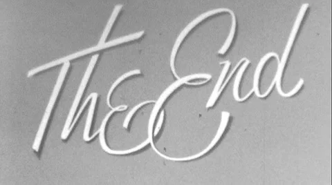 THE END Title Vintage Film Distressed Fi... | Stock Video | Pond5