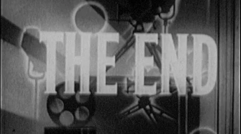 THE END Vintage Old Show Finished Finale... | Stock Video | Pond5