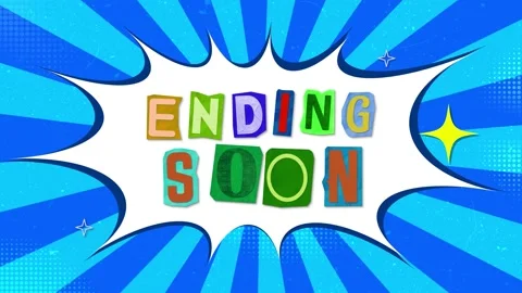 Ending soon animation cartoon comic back... | Stock Video | Pond5