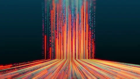 Endless data flowing stream, cyberspace ... | Stock Video | Pond5