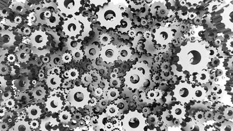 Endless gear rotation. Seamless loop. | Stock Video | Pond5