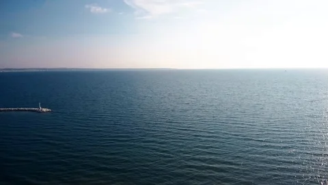 endless Greek blue sea beside yacht mari... | Stock Video | Pond5