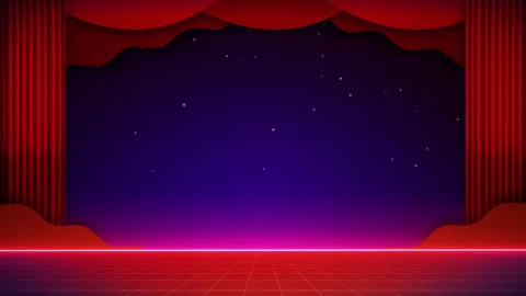 endless looped stage background with red... | Stock Video | Pond5