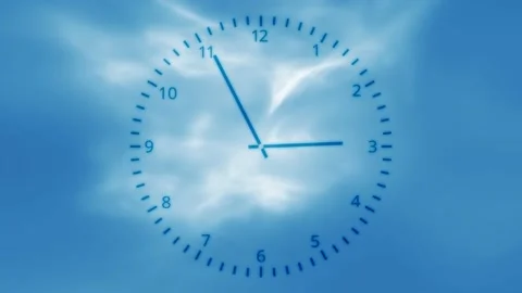 Endless looping analog clock with clock ... | Stock Video | Pond5