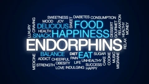Endorphins animated word cloud, text des... | Stock Video | Pond5