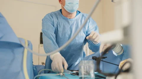 Endoscopic transnasal surgery. The opera... | Stock Video | Pond5