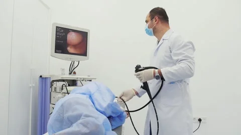 Endoscopy room in hospital. Endoscopist ... | Stock Video | Pond5
