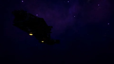 Enemy Ship Destroys Missiles with Advanc... | Stock Video | Pond5