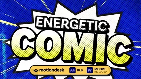 After Effects: Energetic Comic Book Title with a Colorful and Vibrant ...