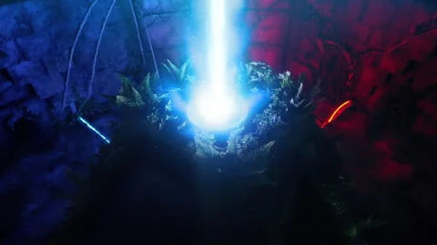 Energy Beam Starts Up In Ancient Buildin... | Stock Video | Pond5
