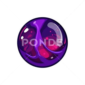 Energy magic ball sphere cartoon vector illustration ~ Clip Art #256623191