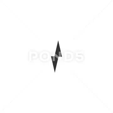 Energy Symbol. Simple Lightning Bolt Icon.Electric Power Icon ~ Clip ...