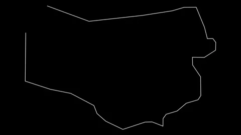 Enga province map of Papua New Guinea ou... | Stock Video | Pond5