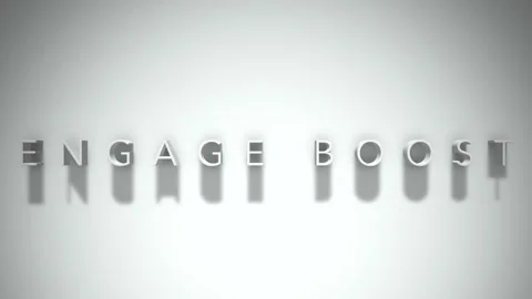 engage boost 3D title animation white te... | Stock Video | Pond5
