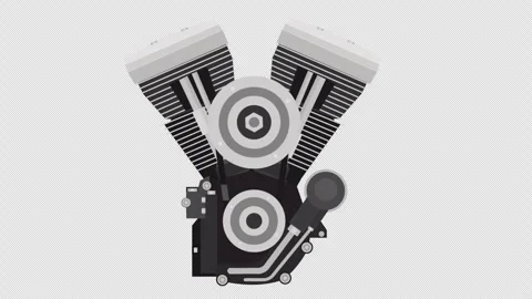 Engine. Animation of a car engine. Carto... | Stock Video | Pond5