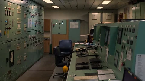 Engine control room of vessel. ECR. | Stock Video | Pond5
