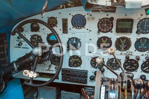 Engine Controls and other devices in the cockpit ~ Hi Res #68651253