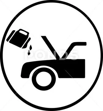 Engine oil draining icon isolated on white background: Graphic #159646509