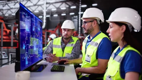 Engineer Operator Using Scada System | Stock Video | Pond5