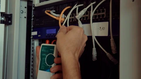 Engineer With Toolboxs Work In Server Ro... | Stock Video | Pond5