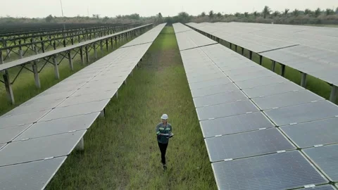Solar Panel Woman Stock Videos – Royalty-Free HD & 4K Videos | Pond5