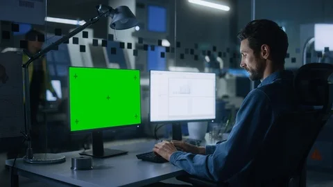 Engineer Monitor Stock Video Footage | Royalty Free Engineer Monitor ...