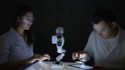 engineers People researching artificial ... | Stock Video | Pond5