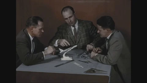 Engineers work on model of wing structur... | Stock Video | Pond5