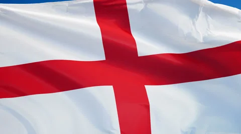 England flag in slow motion seamlessly l... | Stock Video | Pond5