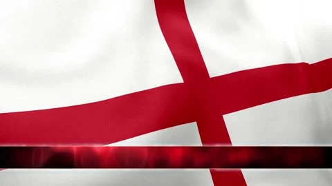 England flag waving with Animated Lower ... | Stock Video | Pond5