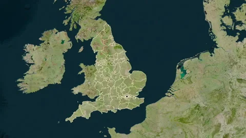 England - Great Britain map - glide. Reg... | Stock Video | Pond5