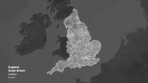 England - Great Britain map - solid. Reg... | Stock Video | Pond5