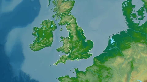England - Great Britain map - solid. Reg... | Stock Video | Pond5