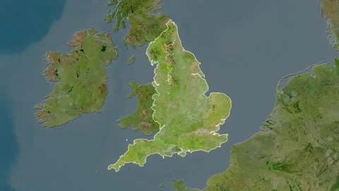 England - Great Britain map - solid. Reg... | Stock Video | Pond5