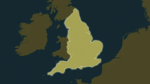 England - Great Britain map - solid. Glo... | Stock Video | Pond5