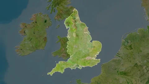 England - Great Britain map - zoom. Regi... | Stock Video | Pond5
