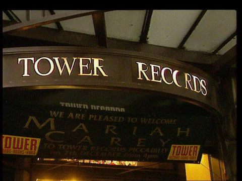 ENGLAND: POP SINGER MARIAH CAREY SIGNS R... | Stock Video | Pond5