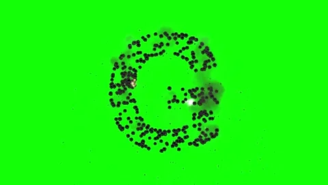 English alphabet G formed by bullet shot... | Stock Video | Pond5