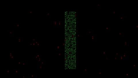 English alphabet I with matrix code on p... | Stock Video | Pond5