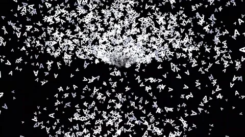 English alphabet A motion graphics with ... | Stock Video | Pond5