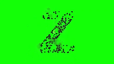 English alphabet Z formed by bullet shot... | Stock Video | Pond5