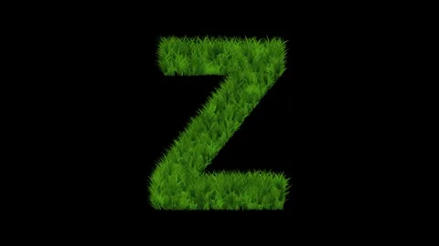 English alphabet Z with green grass effe... | Stock Video | Pond5