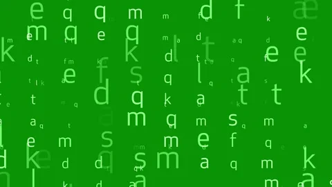 English alphabets green screen motion gr... | Stock Video | Pond5