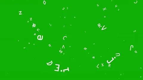 English alphabets green screen motion gr... | Stock Video | Pond5