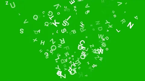 English alphabets stream green screen mo... | Stock Video | Pond5