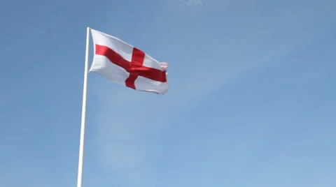 The English Flag, St. George's Cross | Stock Video | Pond5
