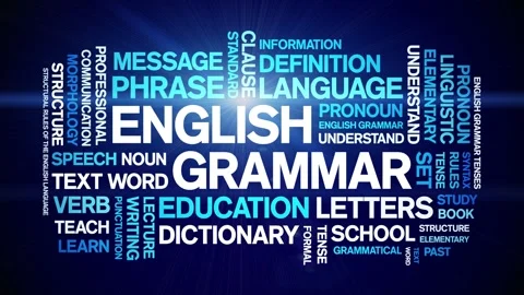 English Grammar animated word cloud,anim... | Stock Video | Pond5