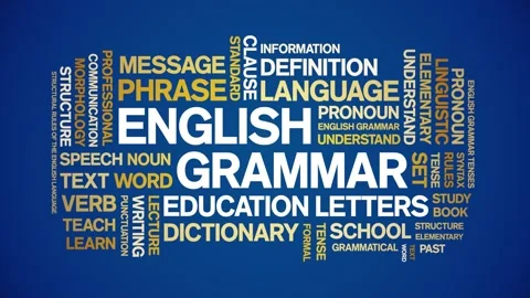 English Grammar animated word cloud,anim... | Stock Video | Pond5
